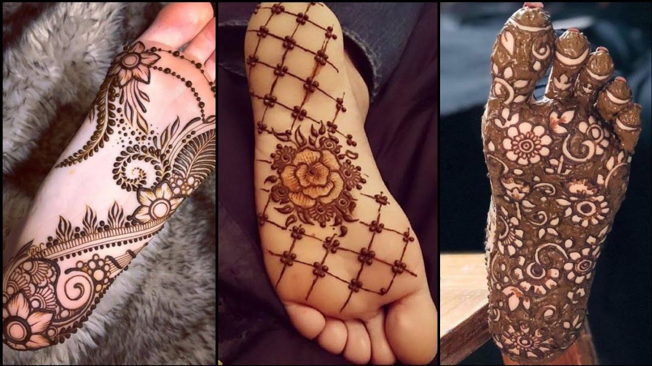 Bridal Back Feet Mehndi Designs ️ Beautiful Feet Mehndi Design - YouTube