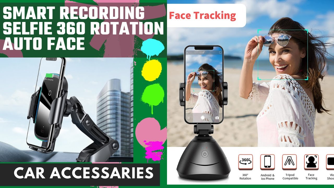 Car Accessories Gadgets. Smart Shooting Selfie 360 Rotation Auto Face ...