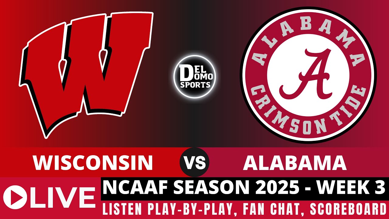 WISCONSIN VS ALABAMA 🏈 College Football Week 3 - SEP 13, 2025 - YouTube