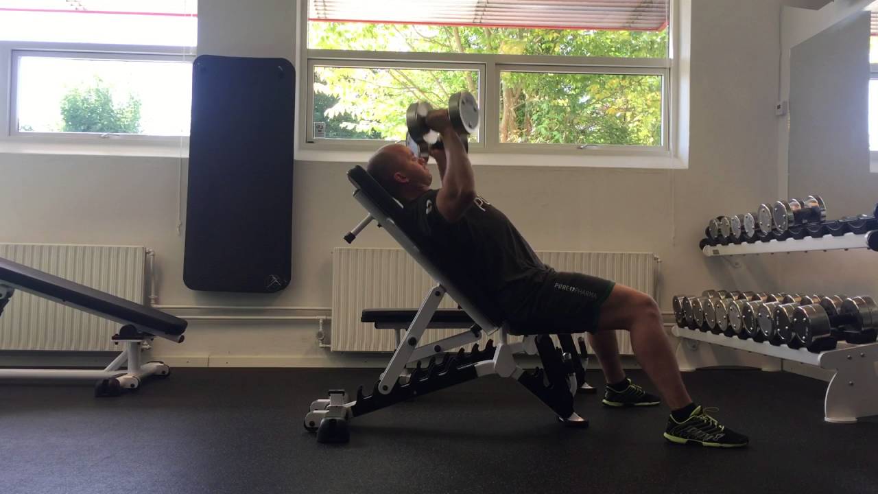 DB 45 degree incline bench press - T4010 - YouTube