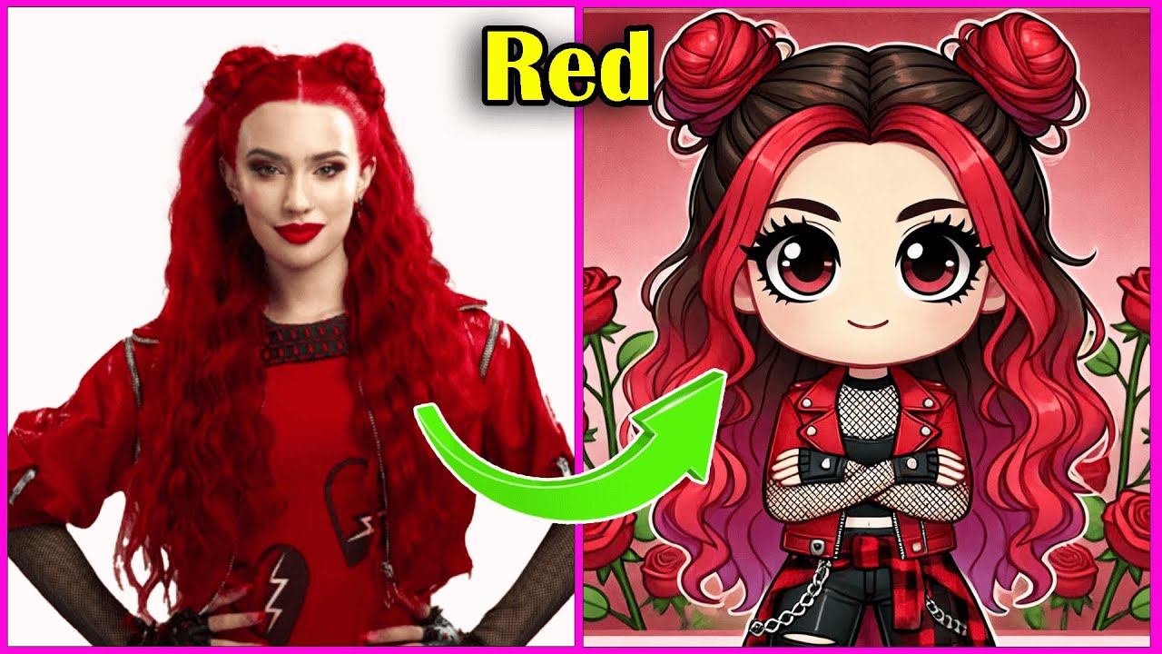 Descendants The Rise of Red As Chibi Version + Guess The Voice and Song ...