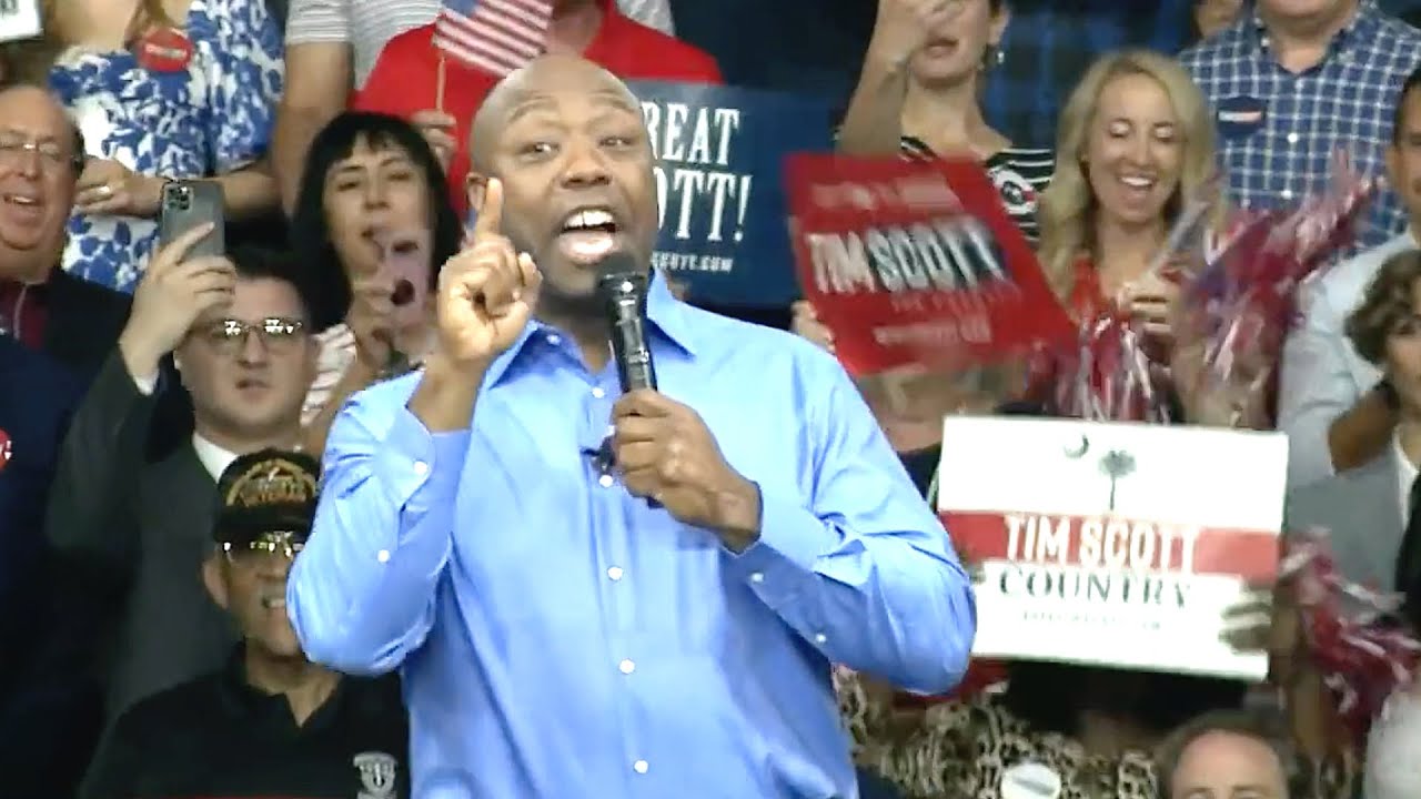 Tim Scott’s Awkward Scream Kicks Off Presidential Bid - YouTube