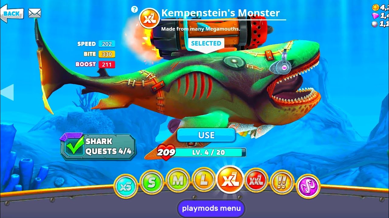 Hungry Shark World Mod Menu Unlimited Money & Unlock All Shark Game ...