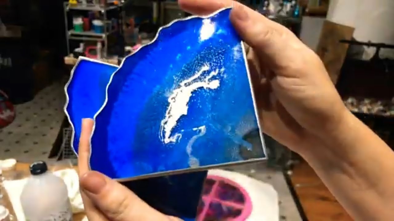 Geode Coaster Molds!!!!! How to make perfect transparent coasters every ...