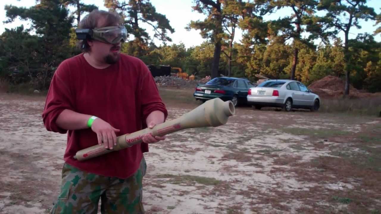 Airsoft Rocket Launcher Panzerfaust FPV shooting - YouTube