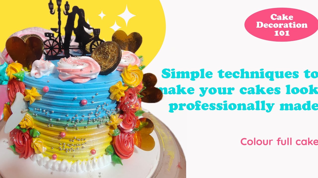 COLOUR FULL FLOWERS CAKE 1KG PAINAPPLE FLEVAR AMEZING CAKE IDEAS FOR ...