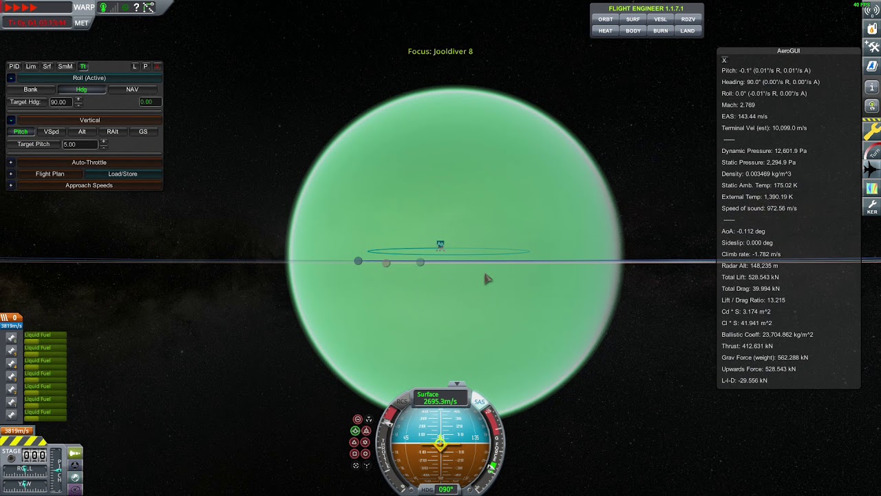 (WORLD FIRST) SSTO from Jool's Lower Atmosphere - YouTube