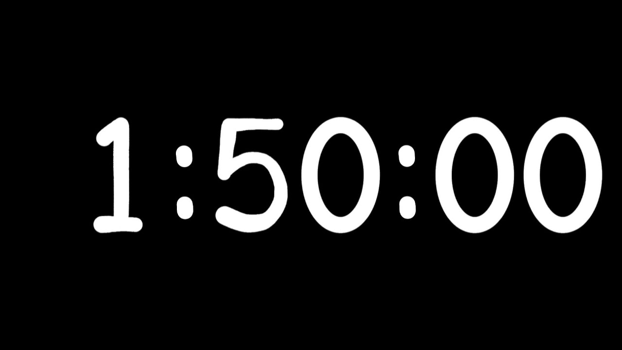 1hour 50minutes Digital Timer - YouTube