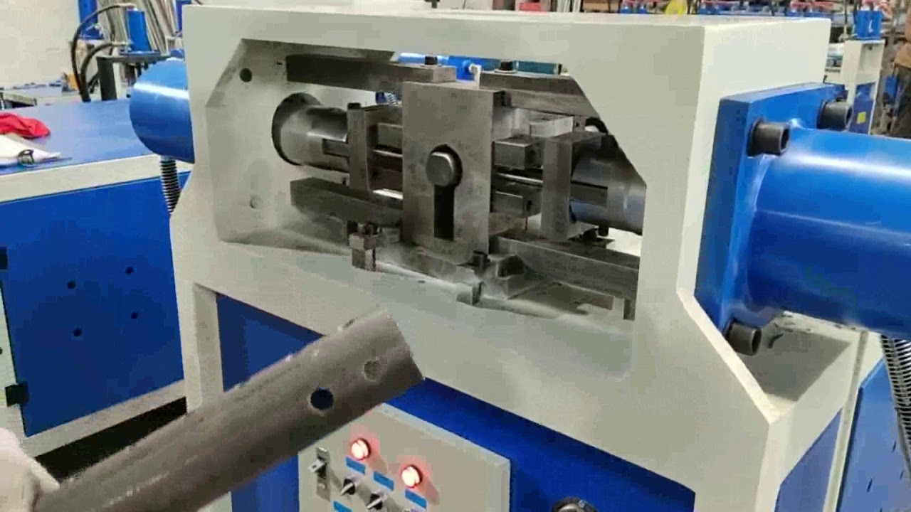 Horizontal Two Cylinders Hydraulic Tube Punching Machine - YouTube