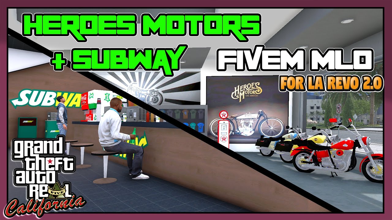 Showcase GTA 5 FiveM Interior Heroes Motors Dealership + Subway MLO For ...