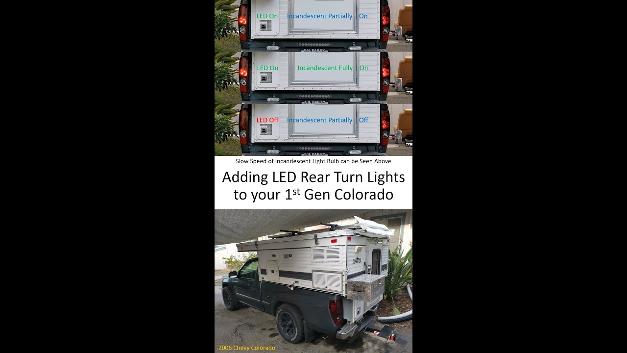 Installing LED Turn Rear Bulbs on a 1st Gen Chevy Colorado - YouTube