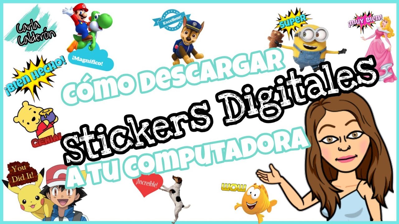 Cómo descargar stickers digitales a tu computadora - YouTube