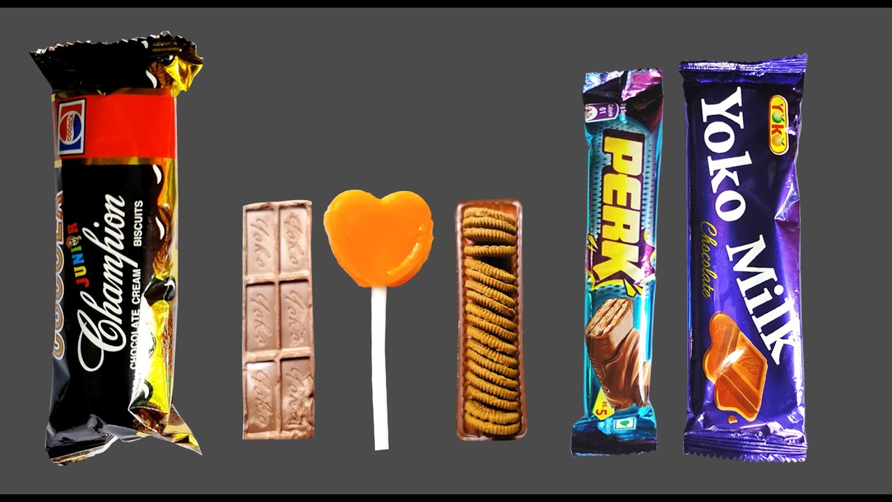 Very Satisfying Video | CoCola Cream Biscuits,PERK,Yoko Milk Chocolate ...