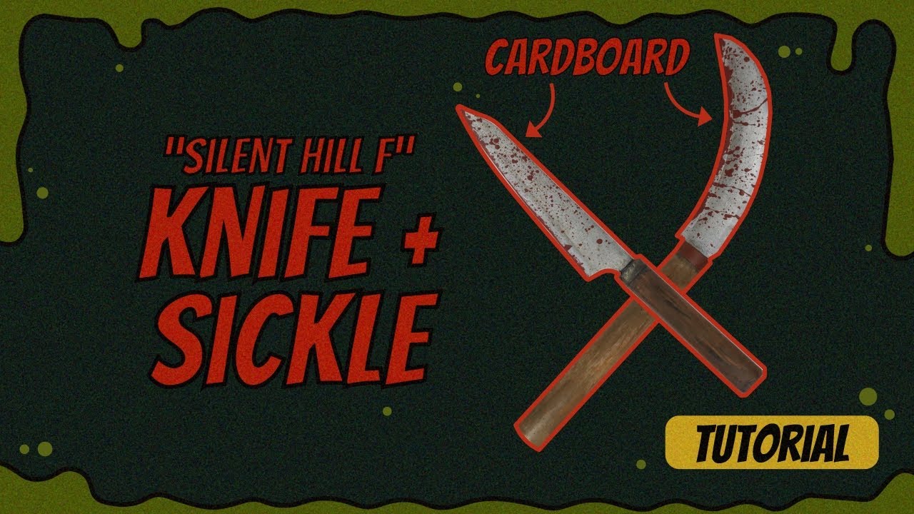 DIY Silent Hill f Props | Knife & Sickle Cardboard - YouTube