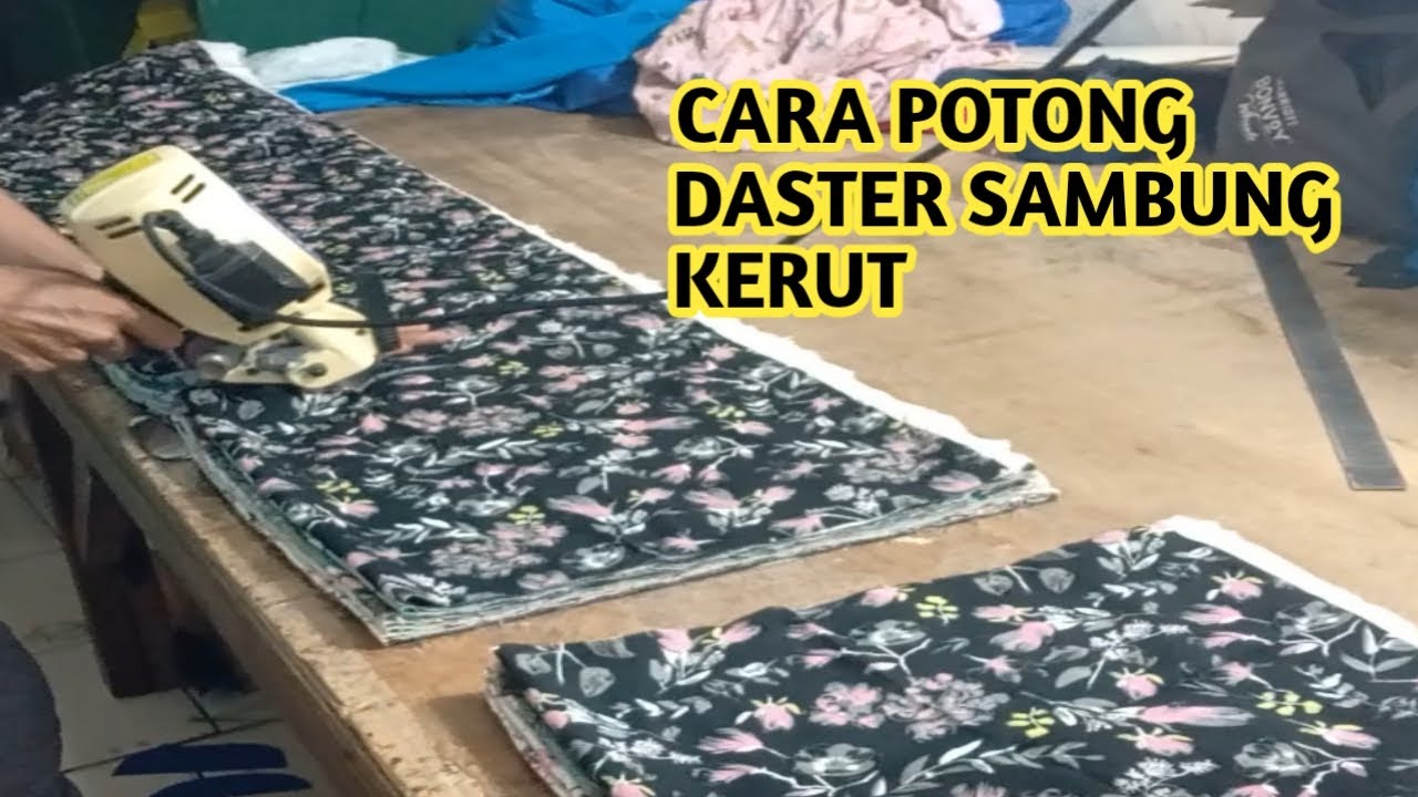 Cara memotong kain daster sambung kerut, sangat mudah - YouTube