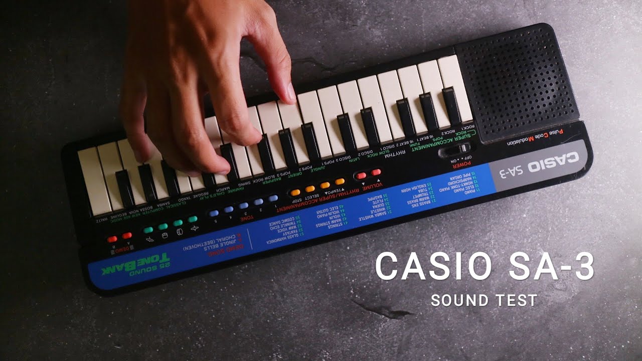Casio SA-3 (sound test) - YouTube