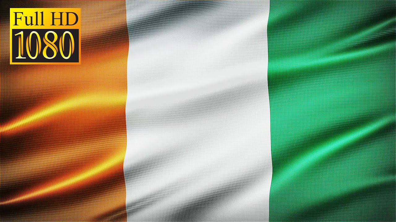 Animation réaliste du drapeau Côte-d'Ivoire en boucle : séquence vidéo ...