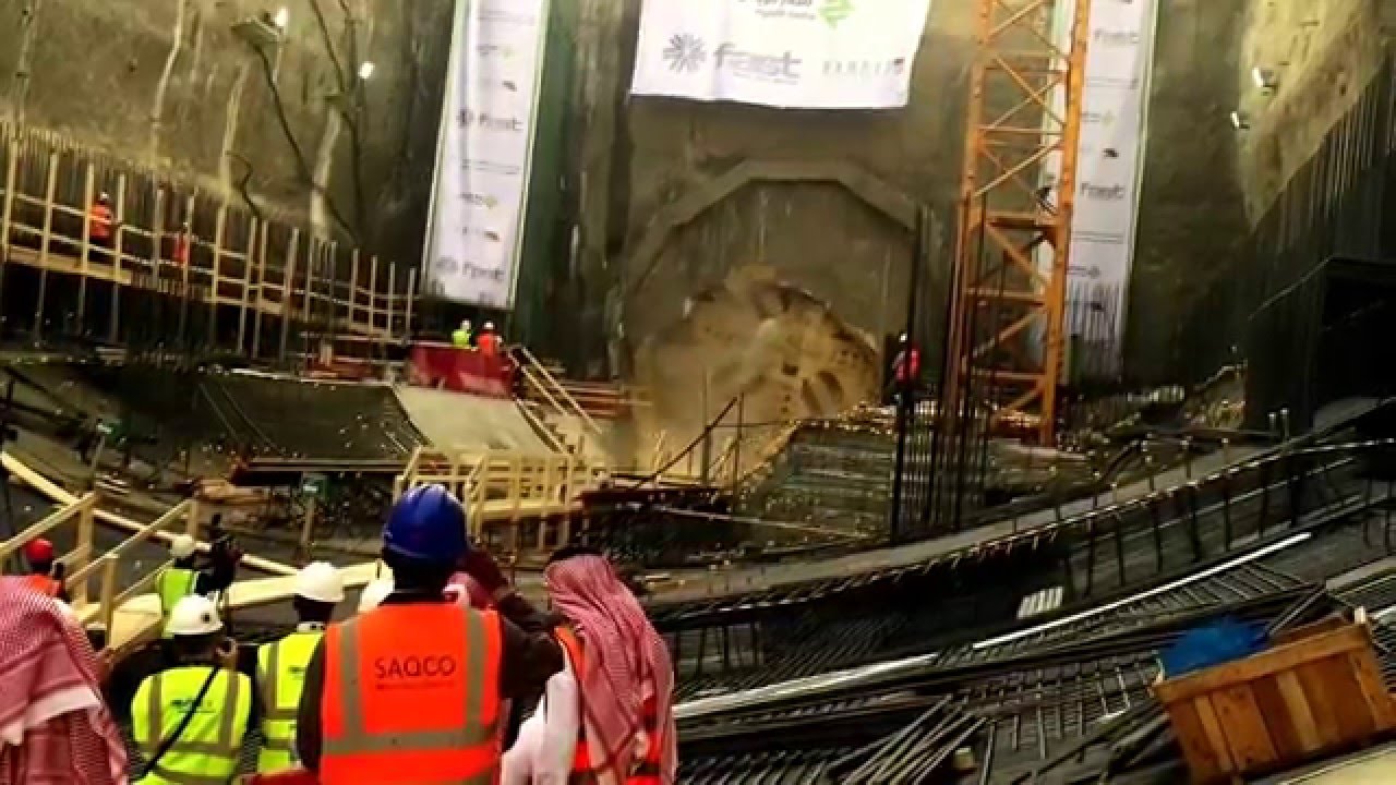 FAST TBM BREAKTHROUGH RIYADH METRO STATION 5C1 - YouTube