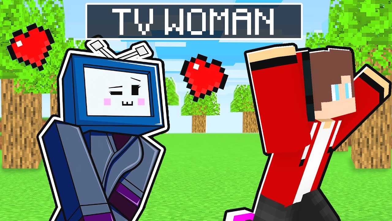 TV WOMAN Has a CRUSH on MAIZEN in Minecraft! - Parody Story(JJ and ...