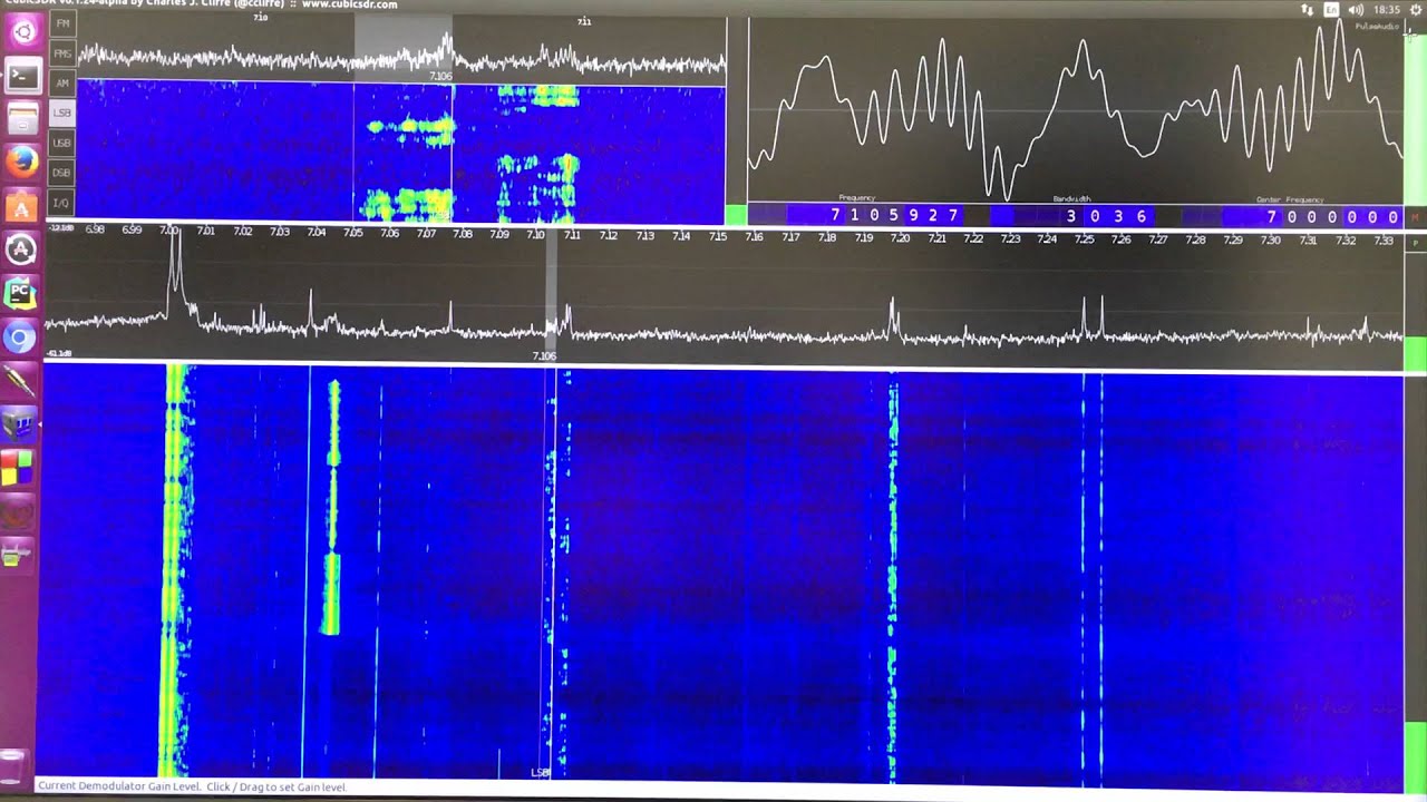 cubic sdr linux 40m - YouTube
