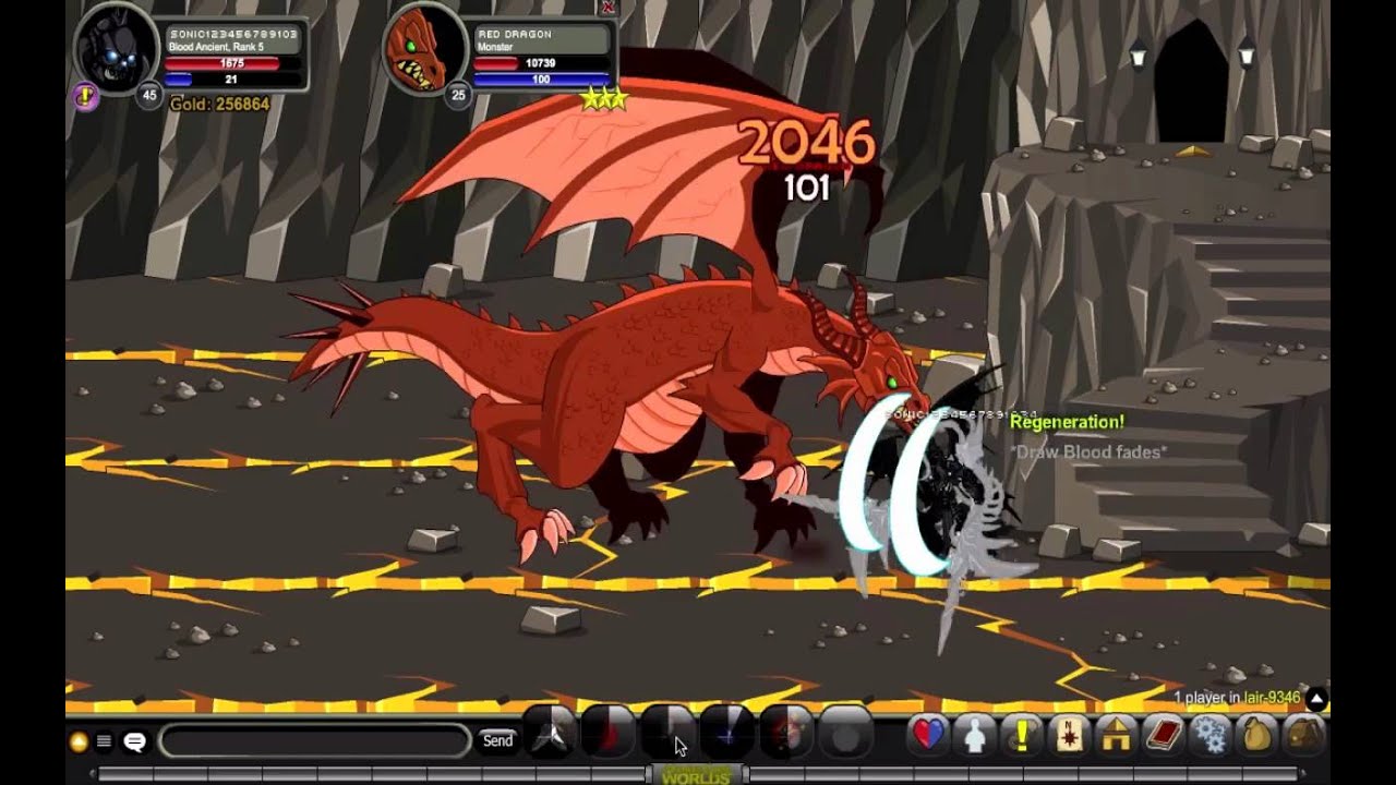 =Aqw= Blood Ancient Red Dragon Solo! - YouTube