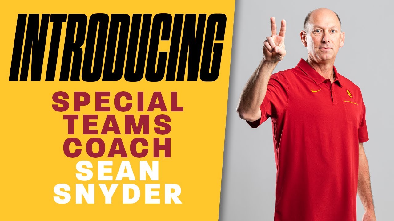 USC Football - Special Teams Coach Sean Snyder Introduction - YouTube