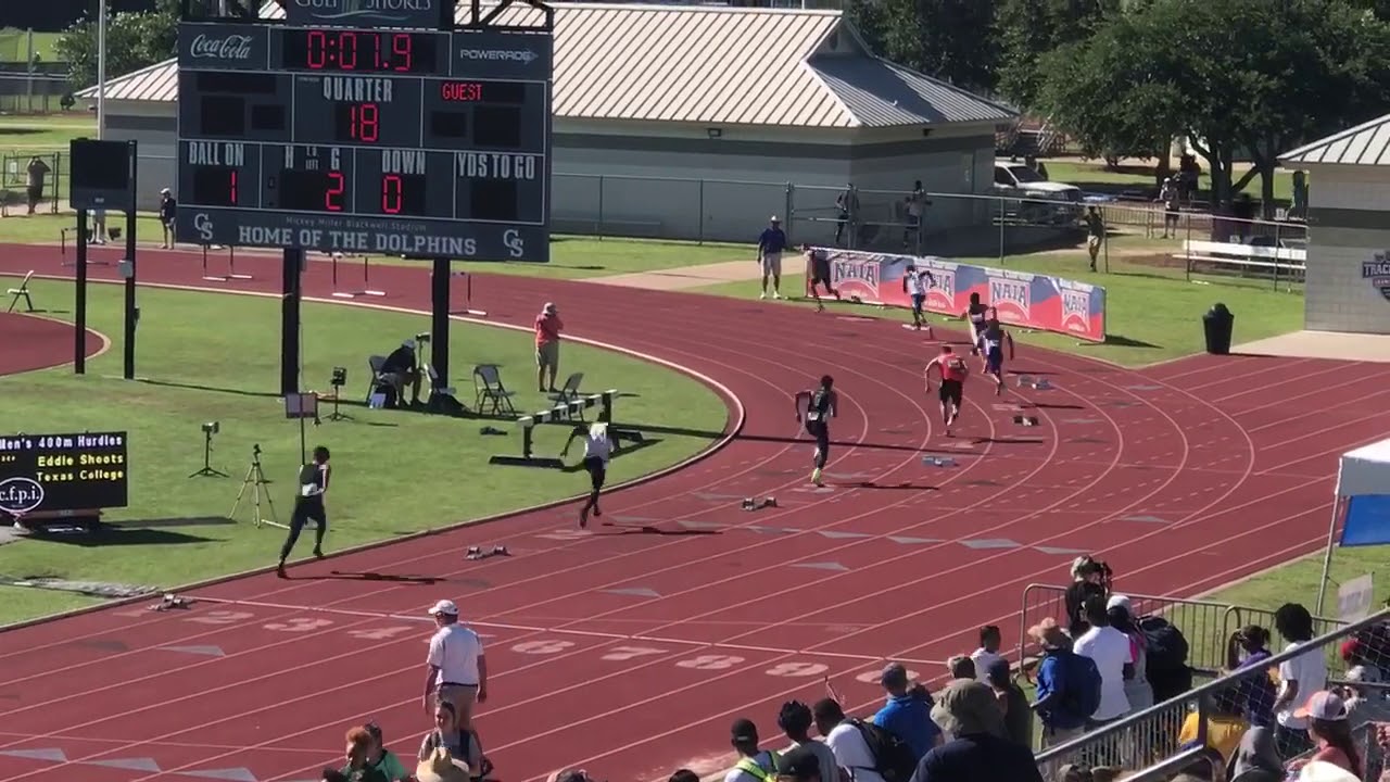 Noah Rogers NAIA nationals 400m hurdles prelims - YouTube
