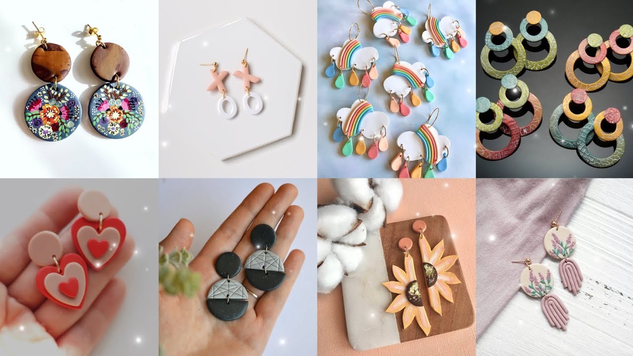 Unique Polymer Clay Earrings Ideas ||Small Business Idea - YouTube