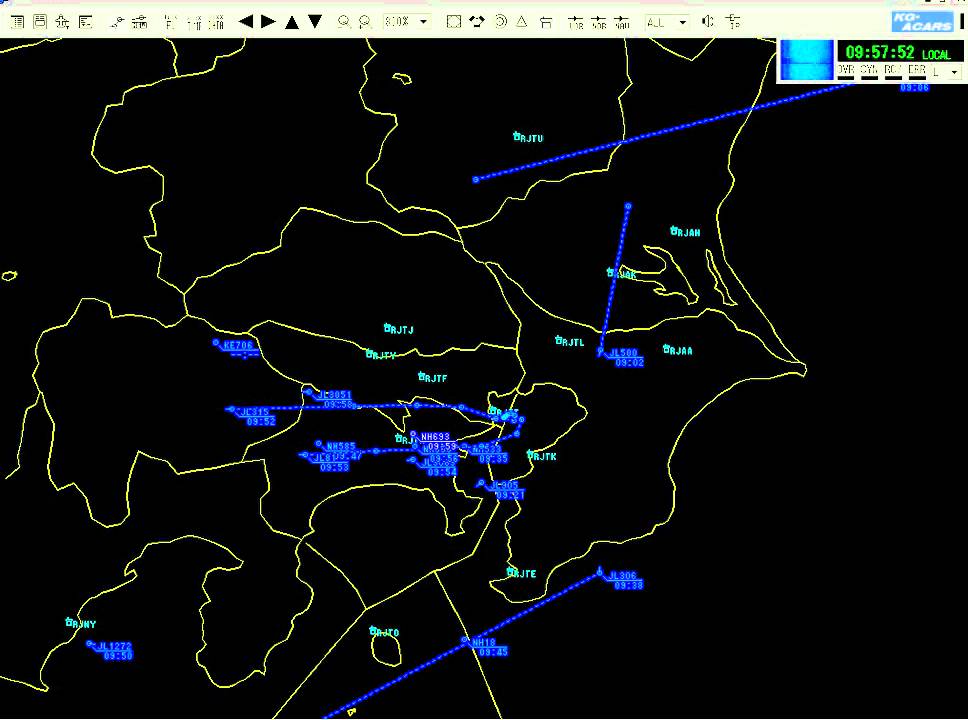 KG ACARS MAP画面 キャプチャテスト - YouTube