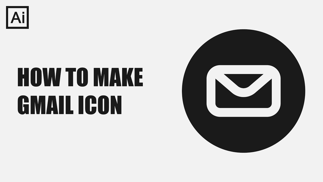 Gmail Icon Design in Adobe Illustrator | Easy Logo Tutorial - YouTube