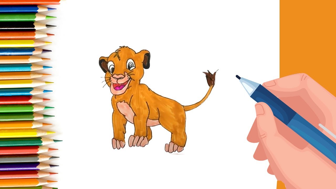 How to Draw Simba - YouTube