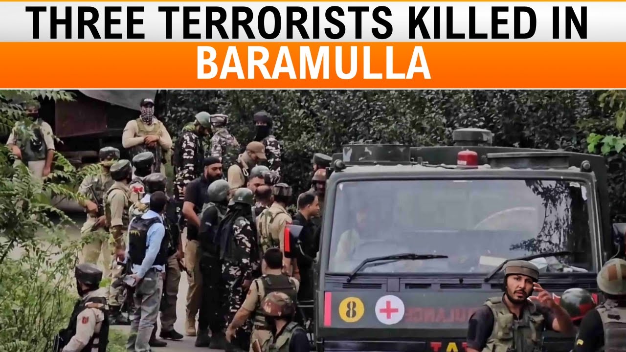 Jammu Kashmir : Three Terrorists Killed in Baramulla Encounter ...