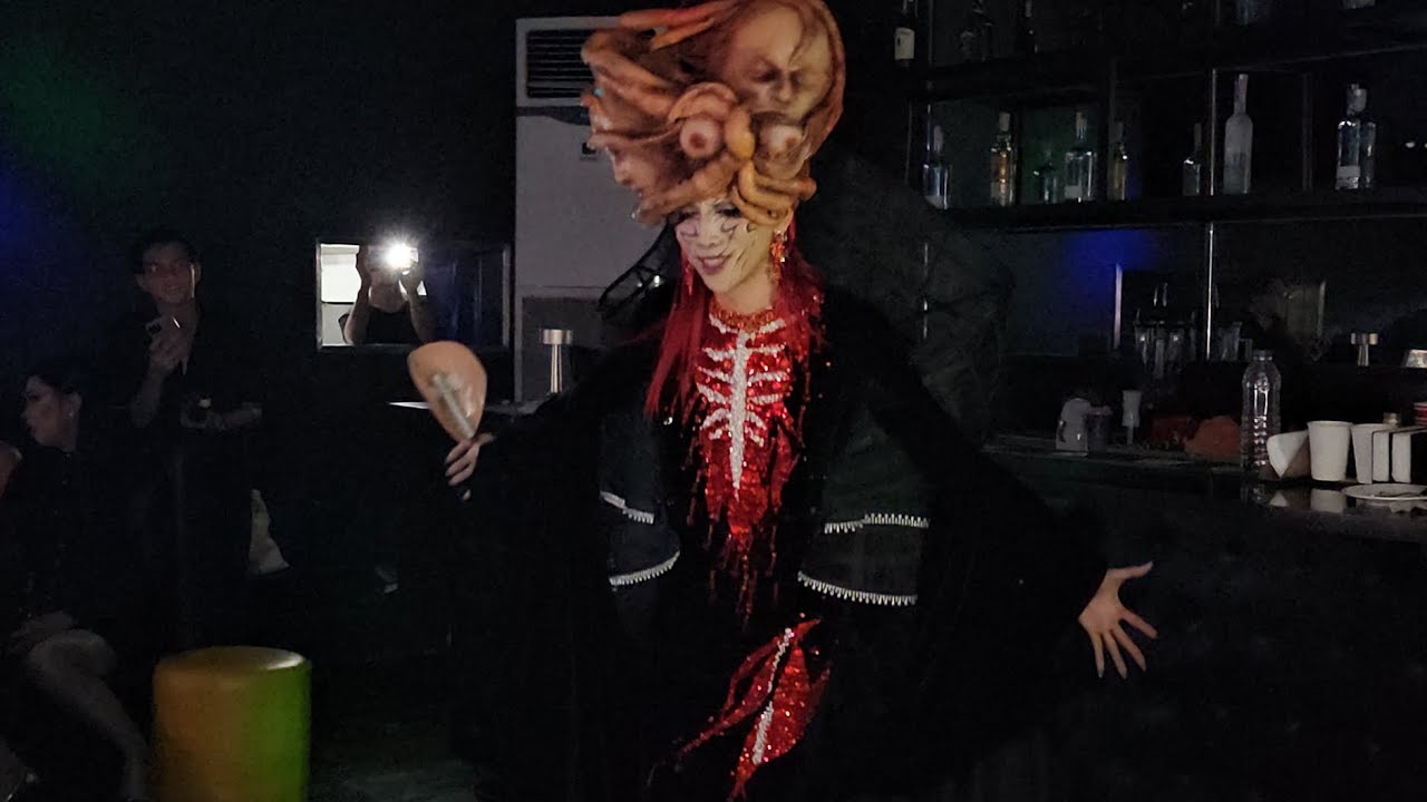 Yudipota performing Bloody Mary at the viewing party for #DragRacePh S3 ...