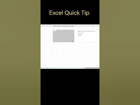 Excel Quick Tip - YouTube