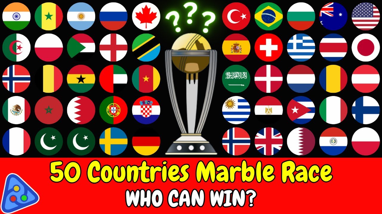 50 Countries Marble Race - 1 Winner - Algodoo Marble Race 🏆 World ...