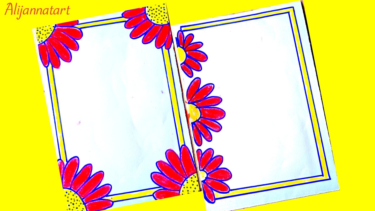 Sunflower Border Design|project design|corev Page design|assignment ...