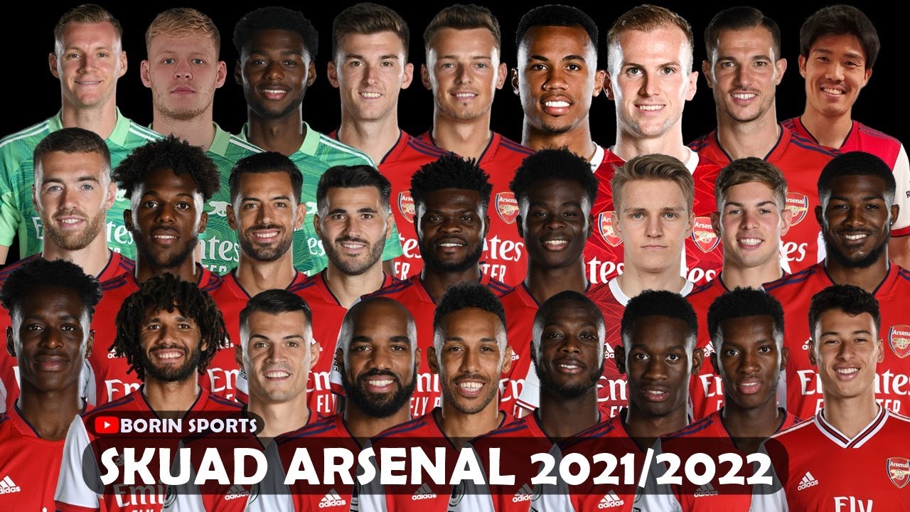DAFTAR PEMAIN (SKUAD) ARSENAL 2021/2022 - YouTube