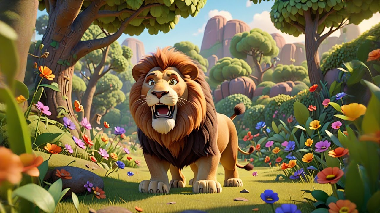 The Lion’s Loud Laughing Contest 🦁😂 | Fun Kids Story | Educational ...
