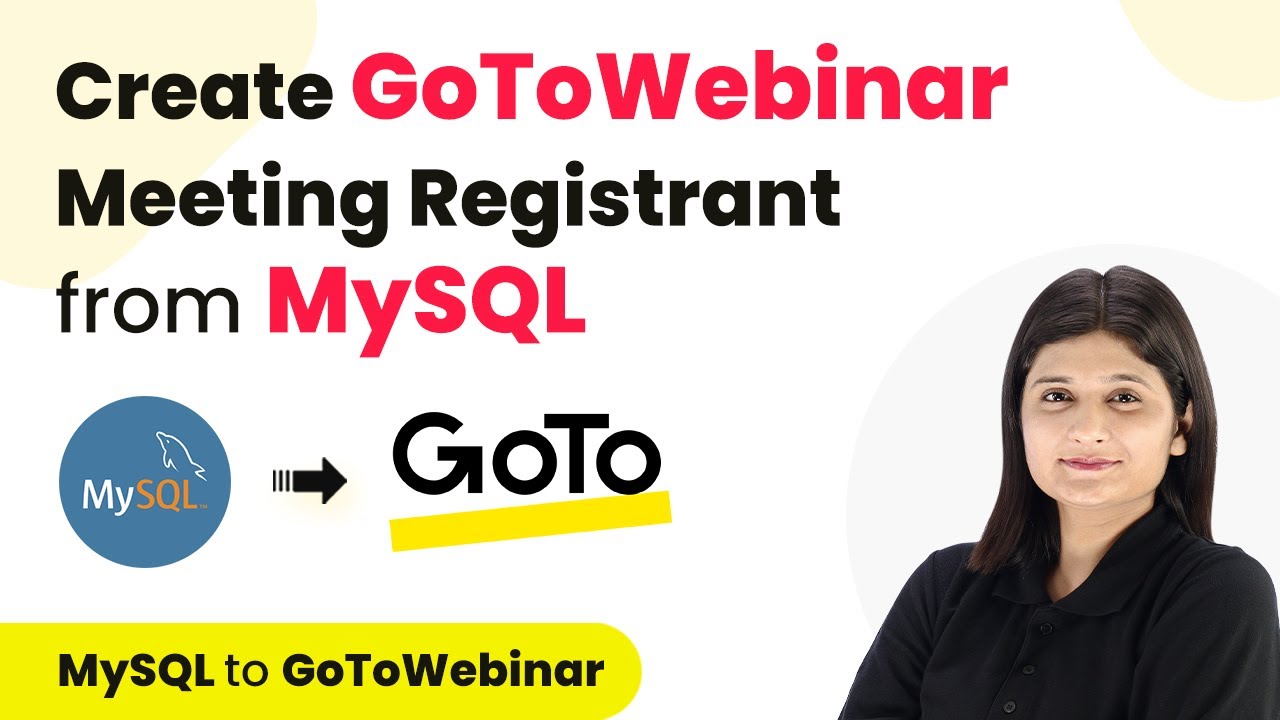 How to Create GoToWebinar Meeting Registrant from MySQL | MySQL to GoToWebinar - YouTube