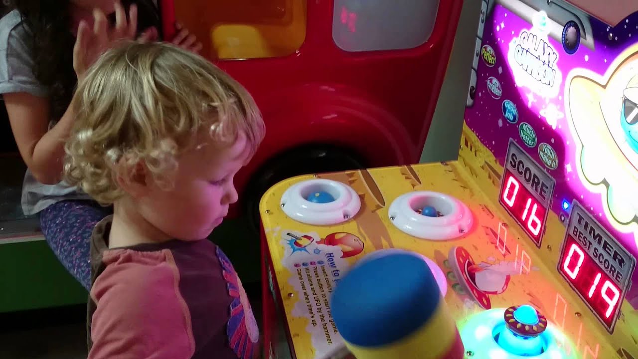 Max plays whack the alien - YouTube