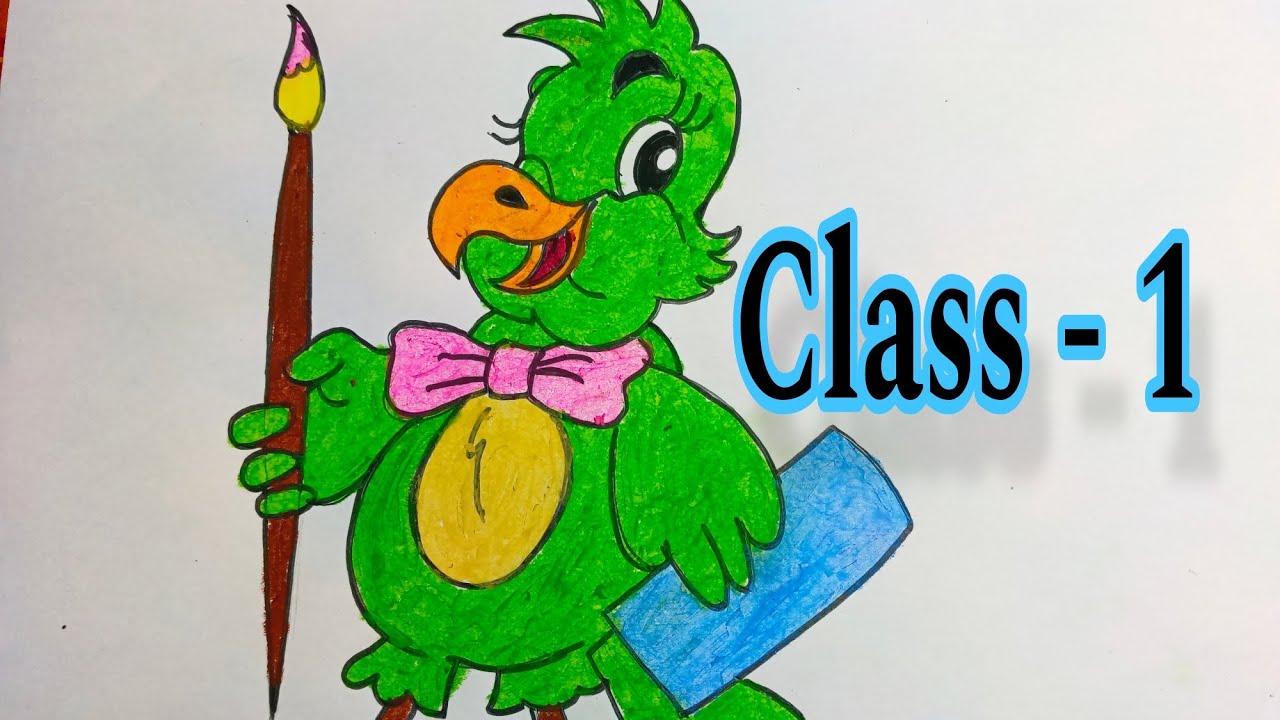 How to make easy drawing for beginners / Class 1 Oil Pastels Drawing ...