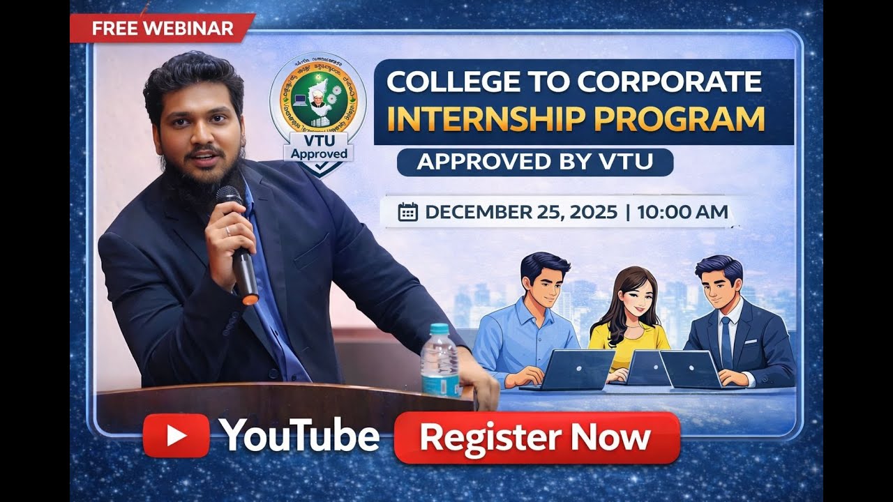 A Webinar by Techmiya Solutions Internship approved by VTU - YouTube