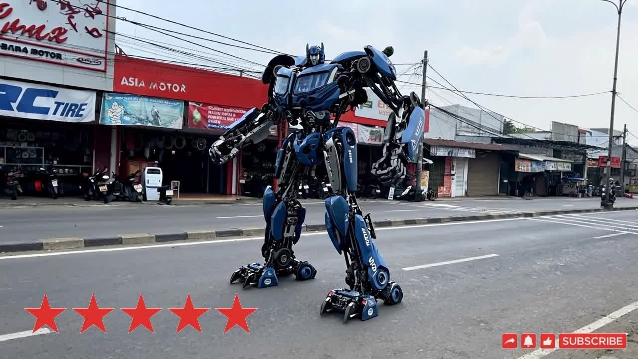 DIBUAT OLEH AI - MOBIL INI BERUBAH JADI ROBOT?! TRANSFORMASI SUPER ...