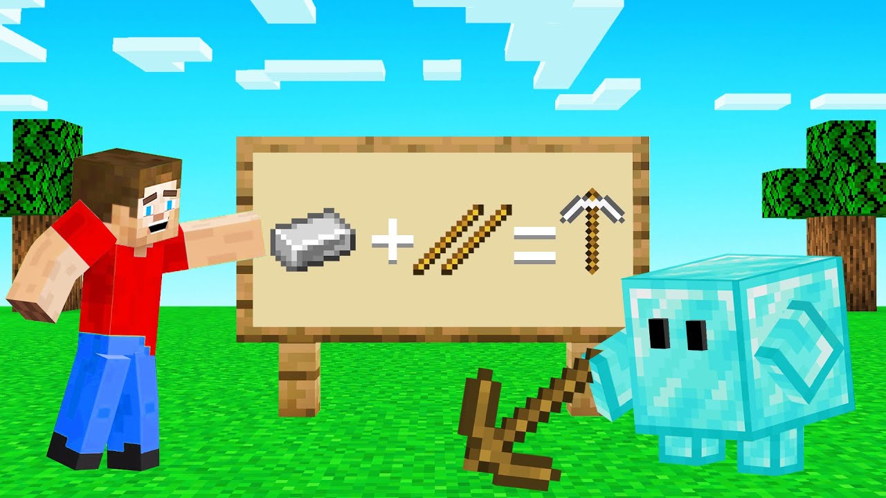 Teaching DIAMOND BLOCK How To Play MINECRAFT! - YouTube