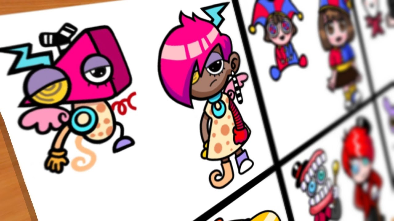 Drawing The Amazing Digital Circus But Kids Humanized : Caine, Pomni ...