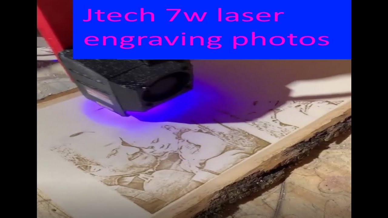 use jtech laser to engrave photos - YouTube