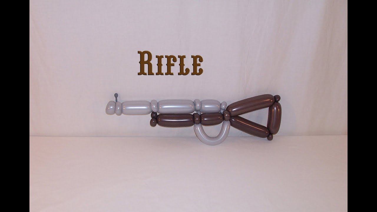 Learn how to make a balloon animal Rifle using balloon twisting - YouTube