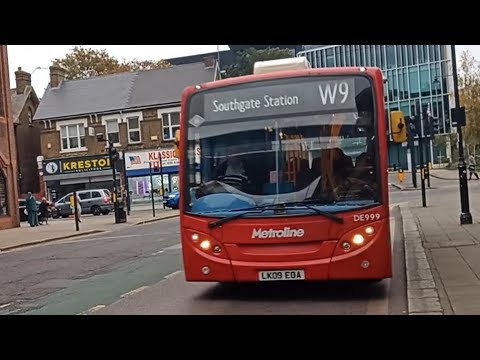 Ride on Metroline DE999 LK09EOA Enviro200 on Route W9 - YouTube