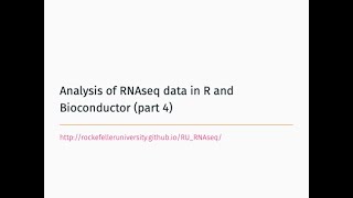 RNAseq Analysis - Session 4 - Gene Set Enrichment | Doovi