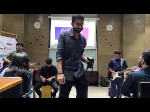 My Tahsin is performing a song during a cultural segment at his university. (12.07.26)